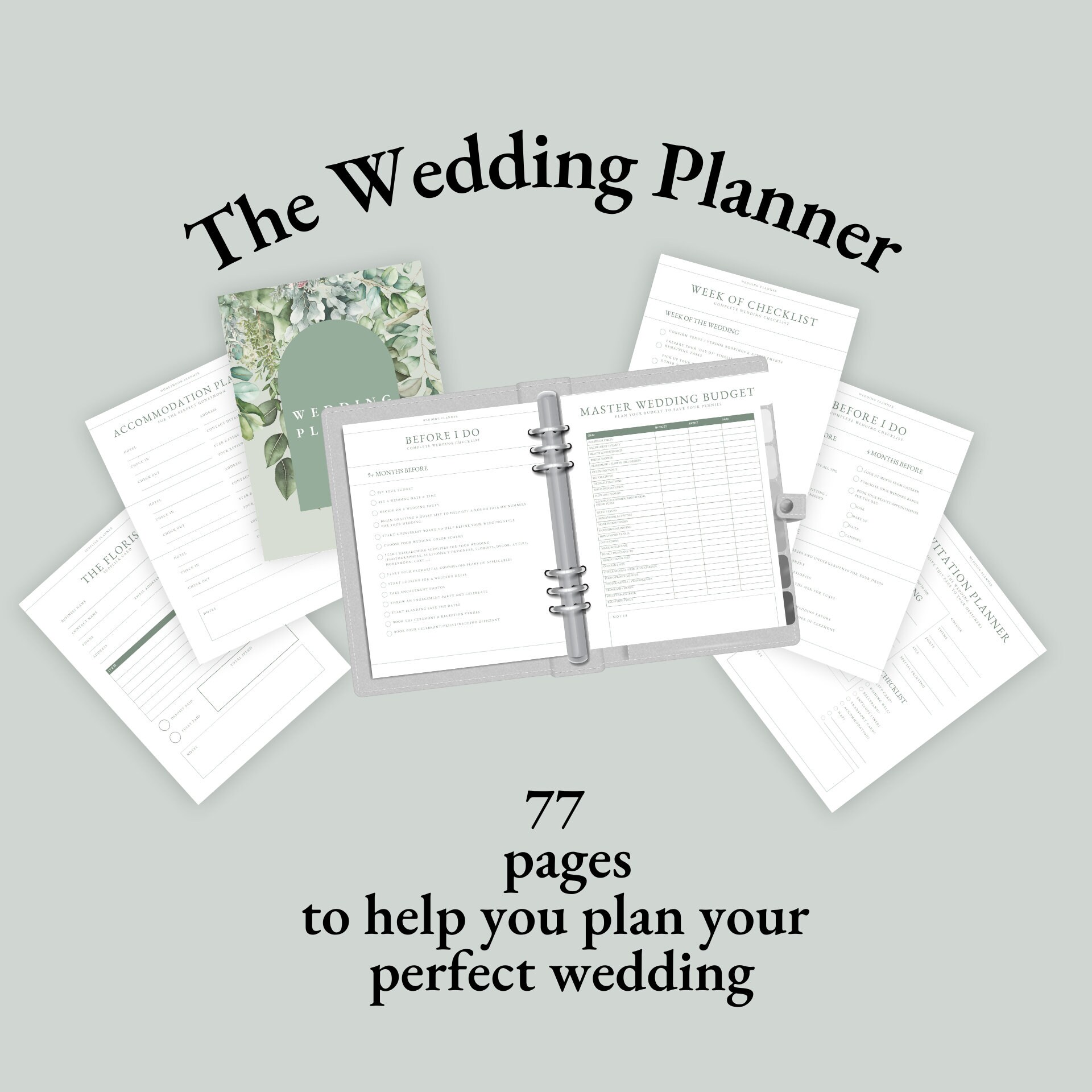 Canva Wedding Planner Template, Wedding Planner Printable, Wedding ...