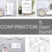 Minimalist Printable Confirmation Bundle, Confirmation Pack, Invite ...