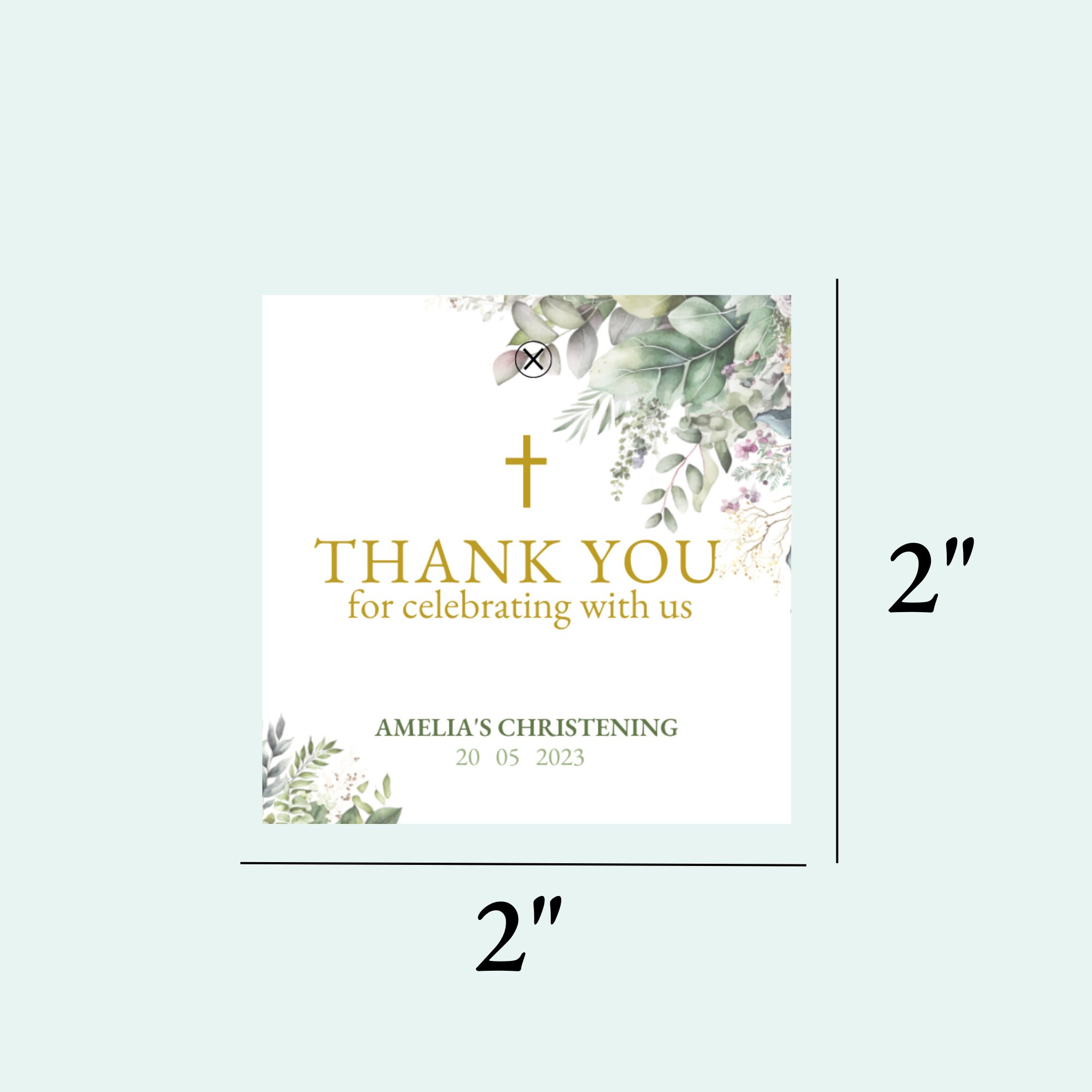Christening Thank You Tag Template, Boho Christening Thank You Tags ...