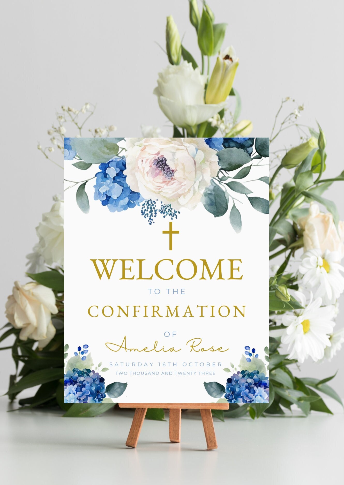 Confirmation Welcome Sign, Rustic Confirmation Party Sign, Religious ...