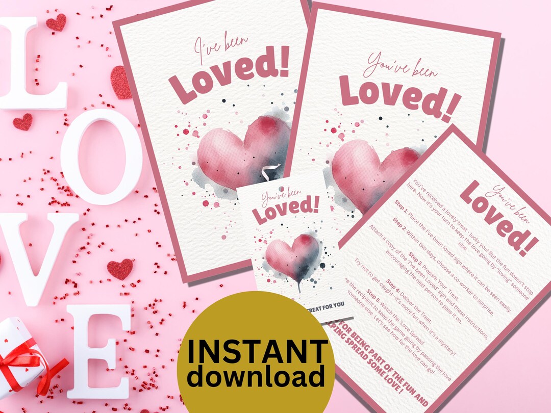 You’ve Been Loved Activity Heart Printable Valentine’s Day Game Fun ...