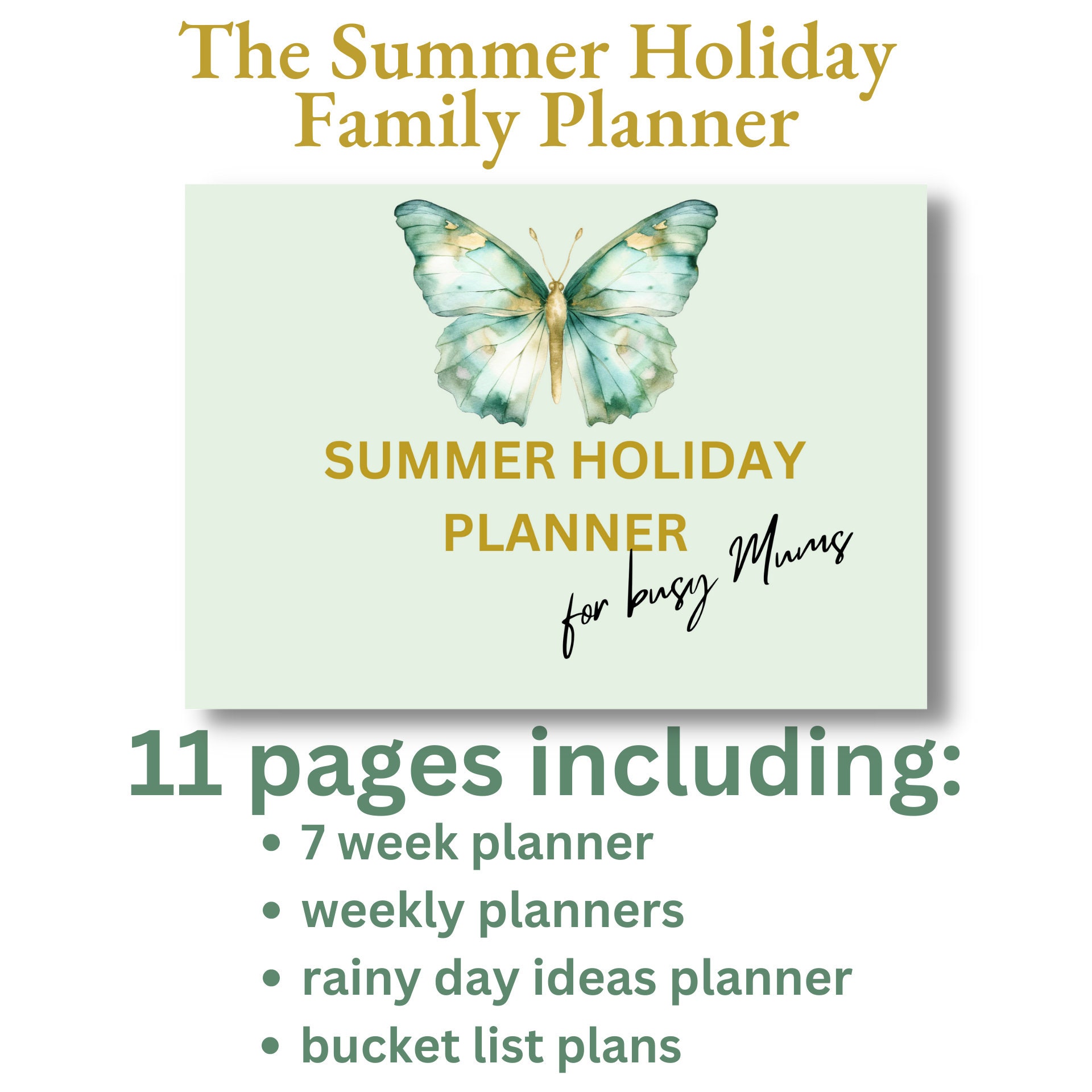 Printable Editable SUMMER Planner Family Summer Checklist Summer ...