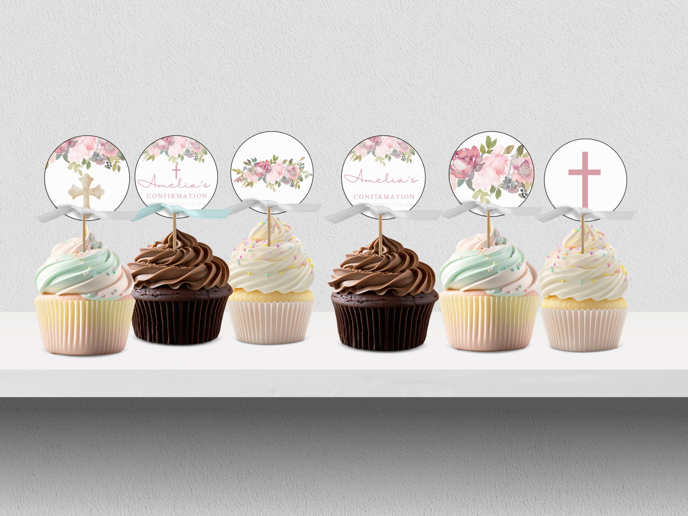 Printable Confirmation Bundle: Invitation, Cake Toppers, Welcome Sign ...