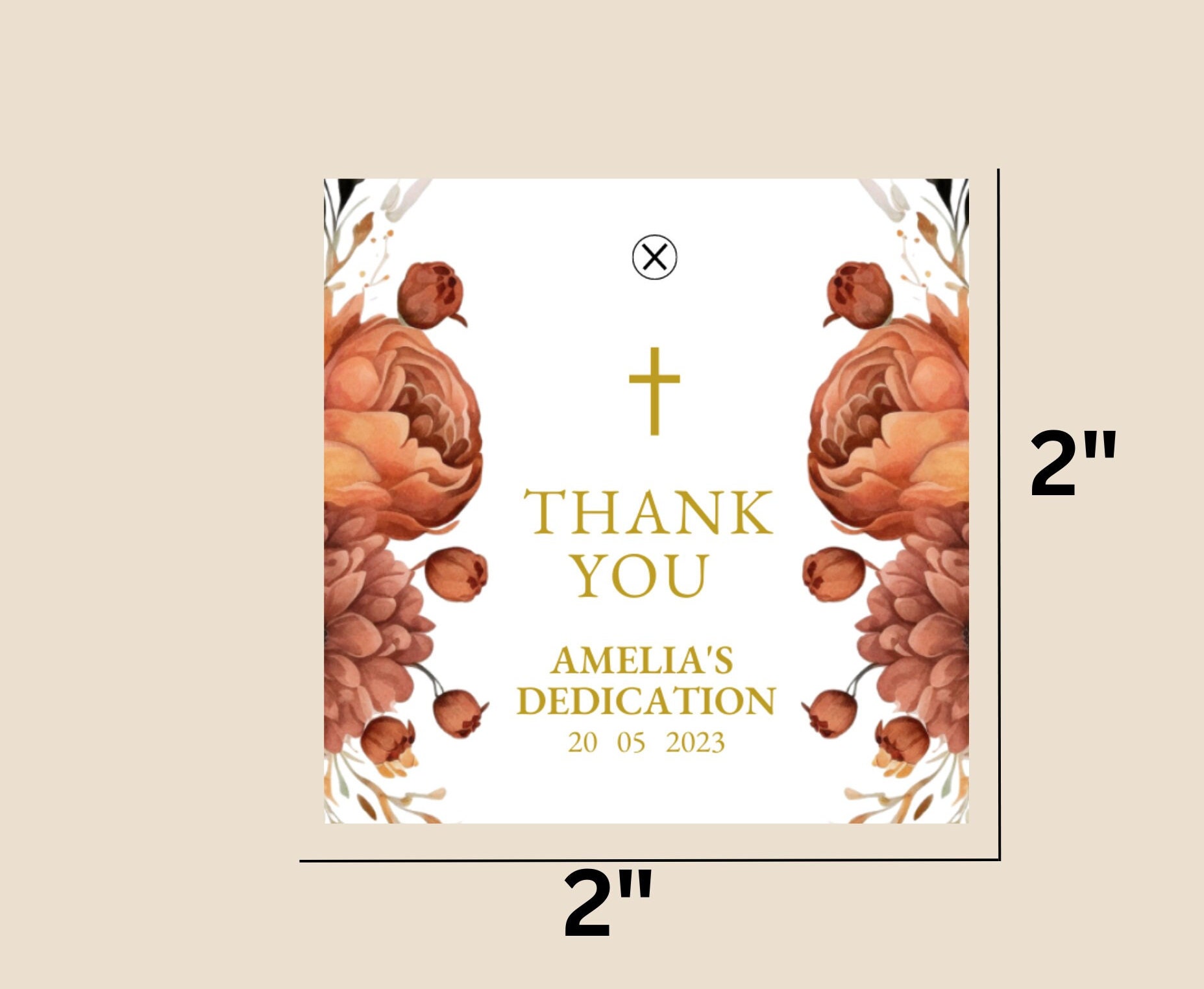 100% Editable, Custom Hang Tags, Dedication Favor Tag, Printable Gift ...