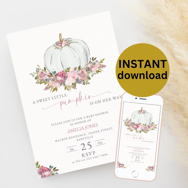 Little Pumpkin Diaper Raffle Sign Printable Baby Shower Decor Fall ...