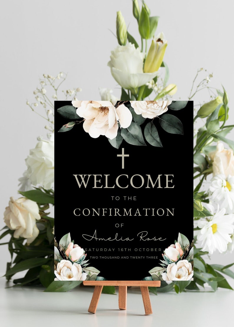 Custom Confirmation Welcome Sign, Printable Welcome Sign, Elegant ...