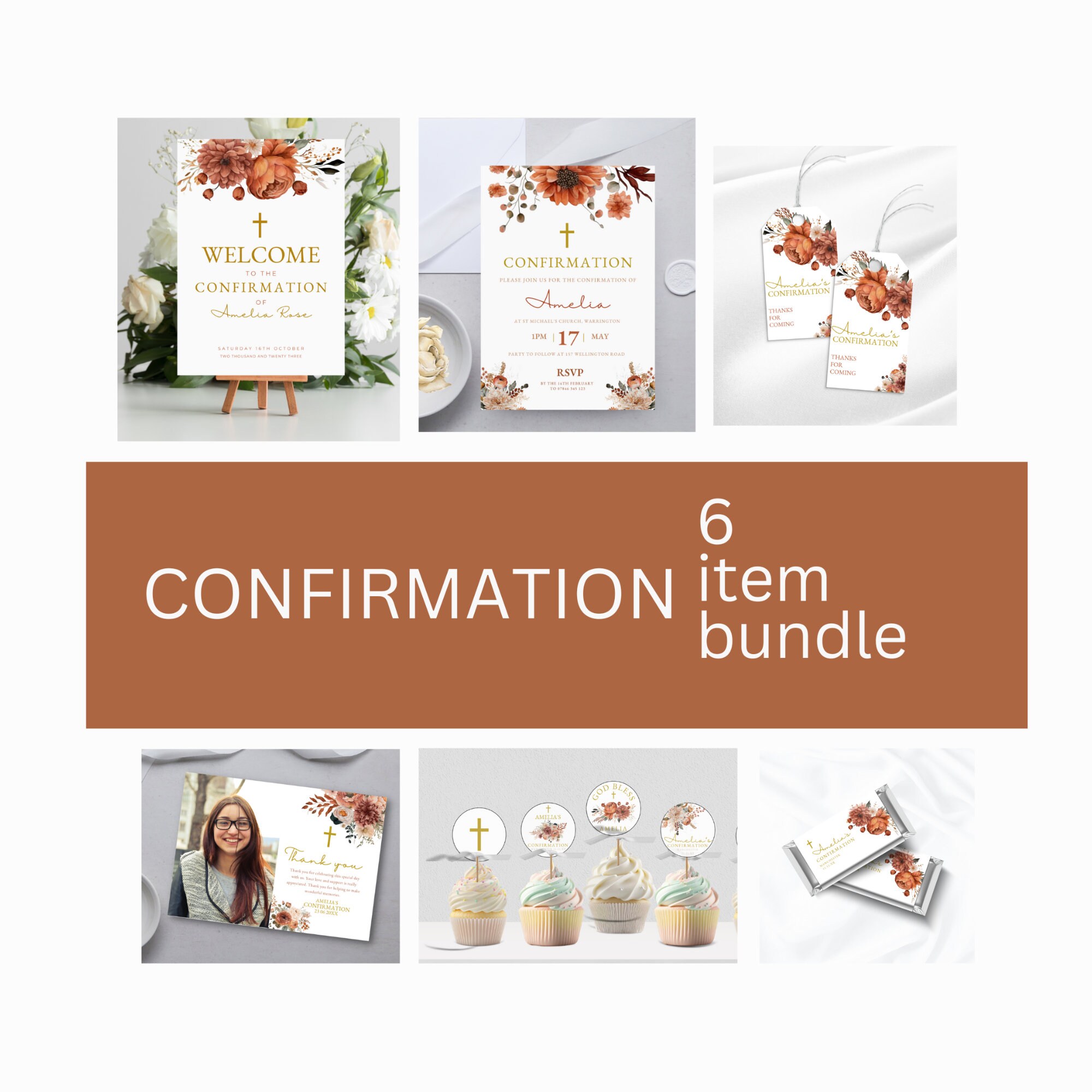Fall Confirmation Invitation Template, Confirmation Printable ...