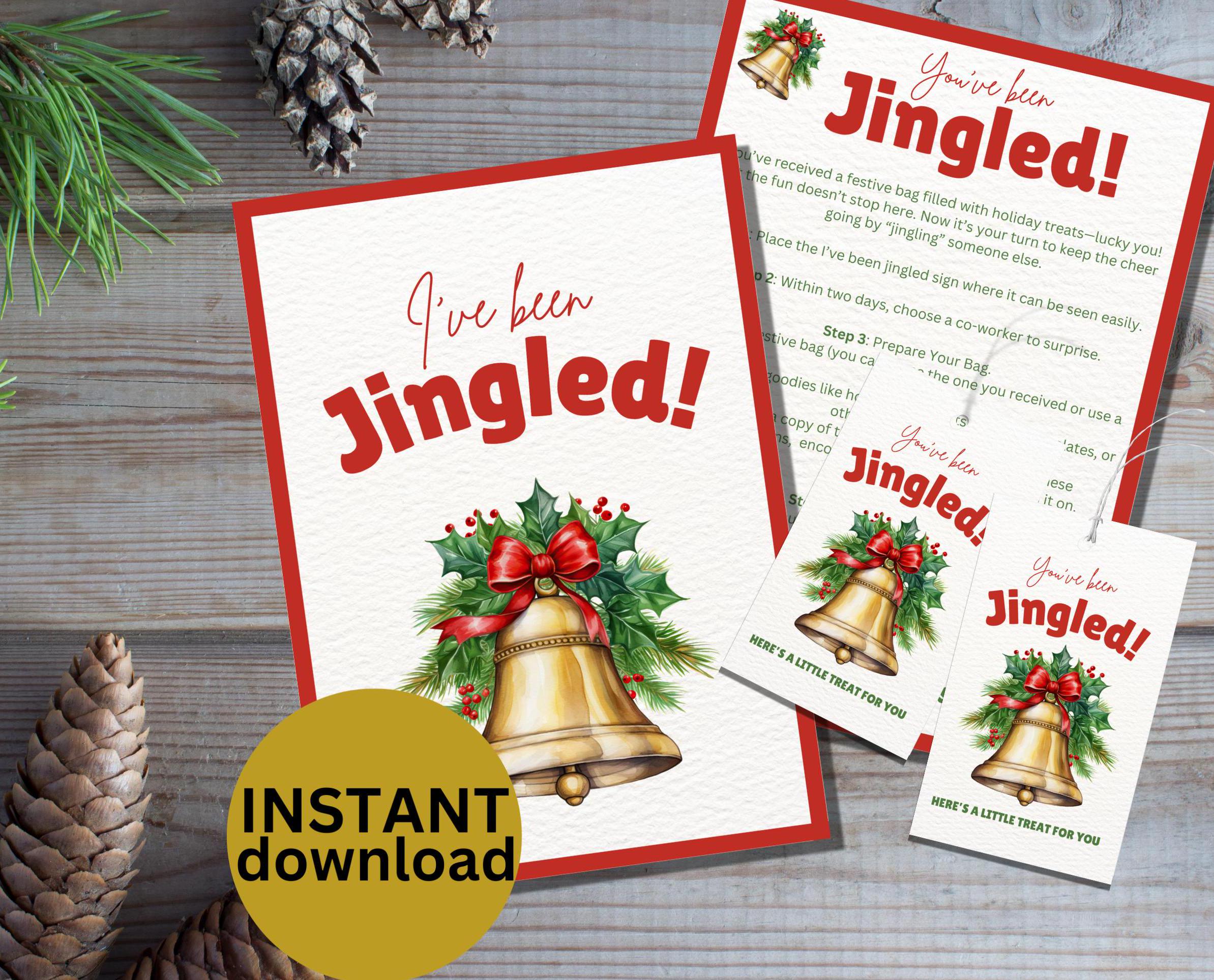 We've Been Jingled Editable Template Christmas Game Printable Holiday ...