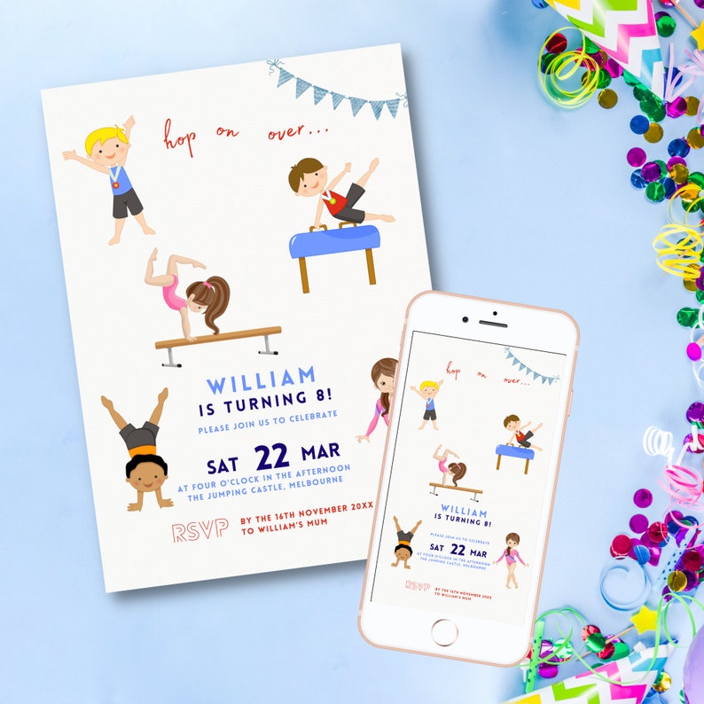 Editable Jump Party Invitation Text Invite Bounce House Trampoline Park ...