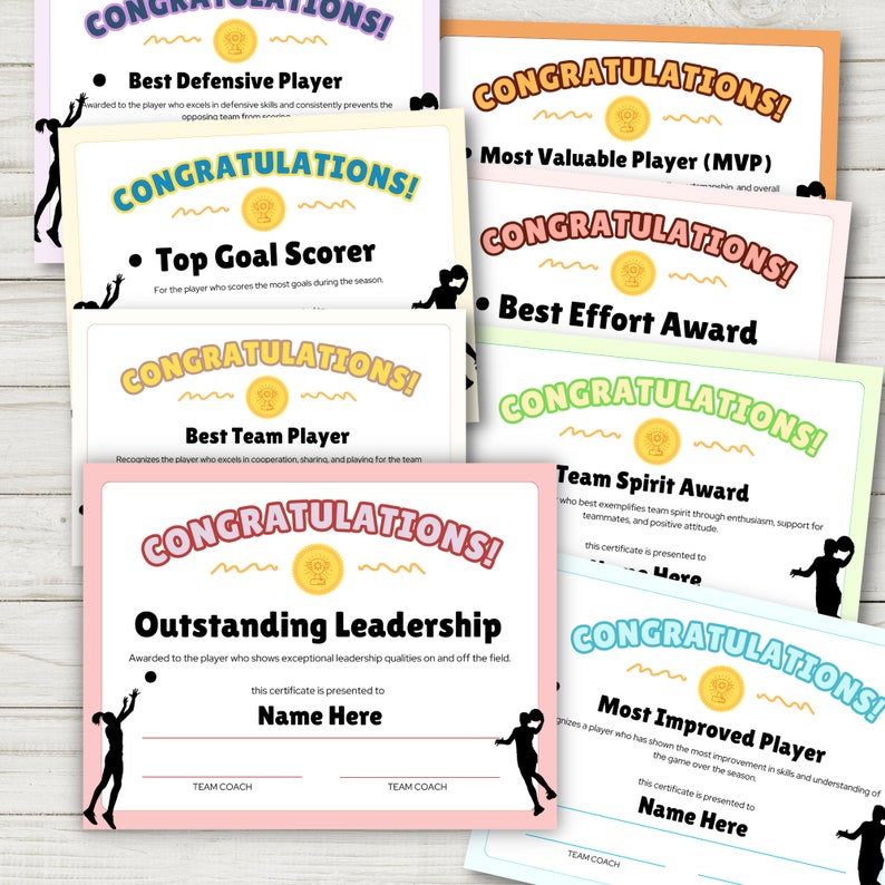Netball Certificate Template, Netball Awards Recognize Individual or a ...