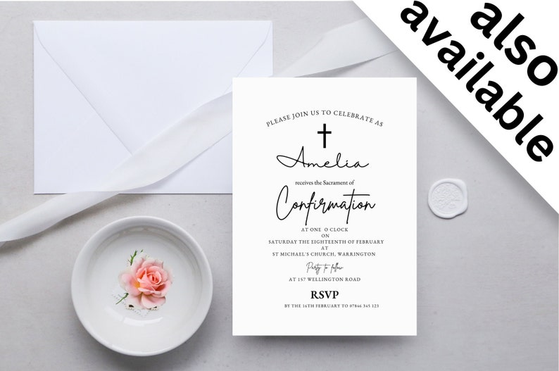 Confirmation Welcome Sign, Greenery Confirmation Party Sign, Religious ...