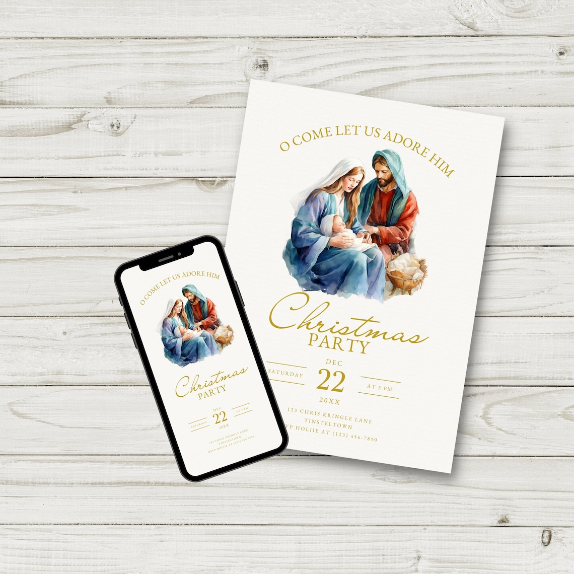 LDS Christmas Party Invitation Christian Christmas Party Invitation ...