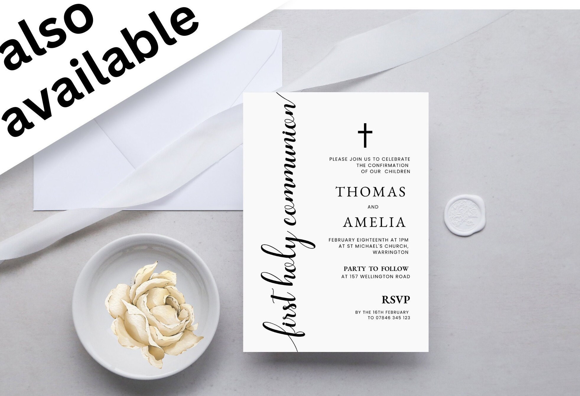 Minimalist First Holy Communion Welcome Sign, Modern 1st Communion Sign ...