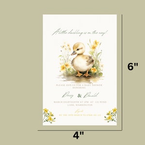 Gender Neutral Spring Baby Shower Invite Duckling Baby Shower ...