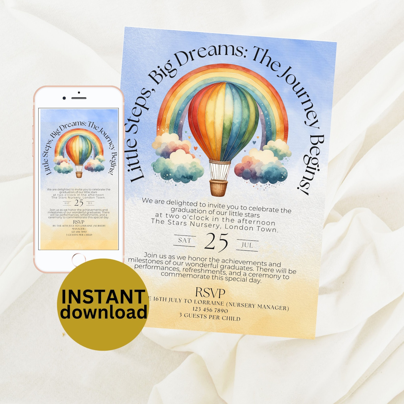 Preschool Graduation Booklet Graduation Program Editable Template for ...