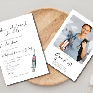 Graduation Invitation for Siblings Two Photos Joint Graduation Two ...