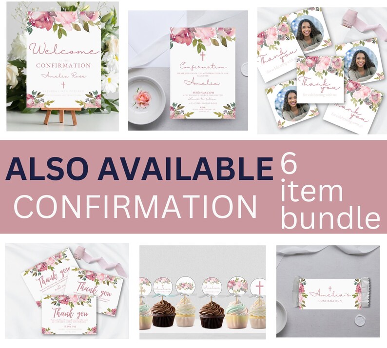 Confirmation Welcome Sign, Greenery Confirmation Party Sign, Religious ...