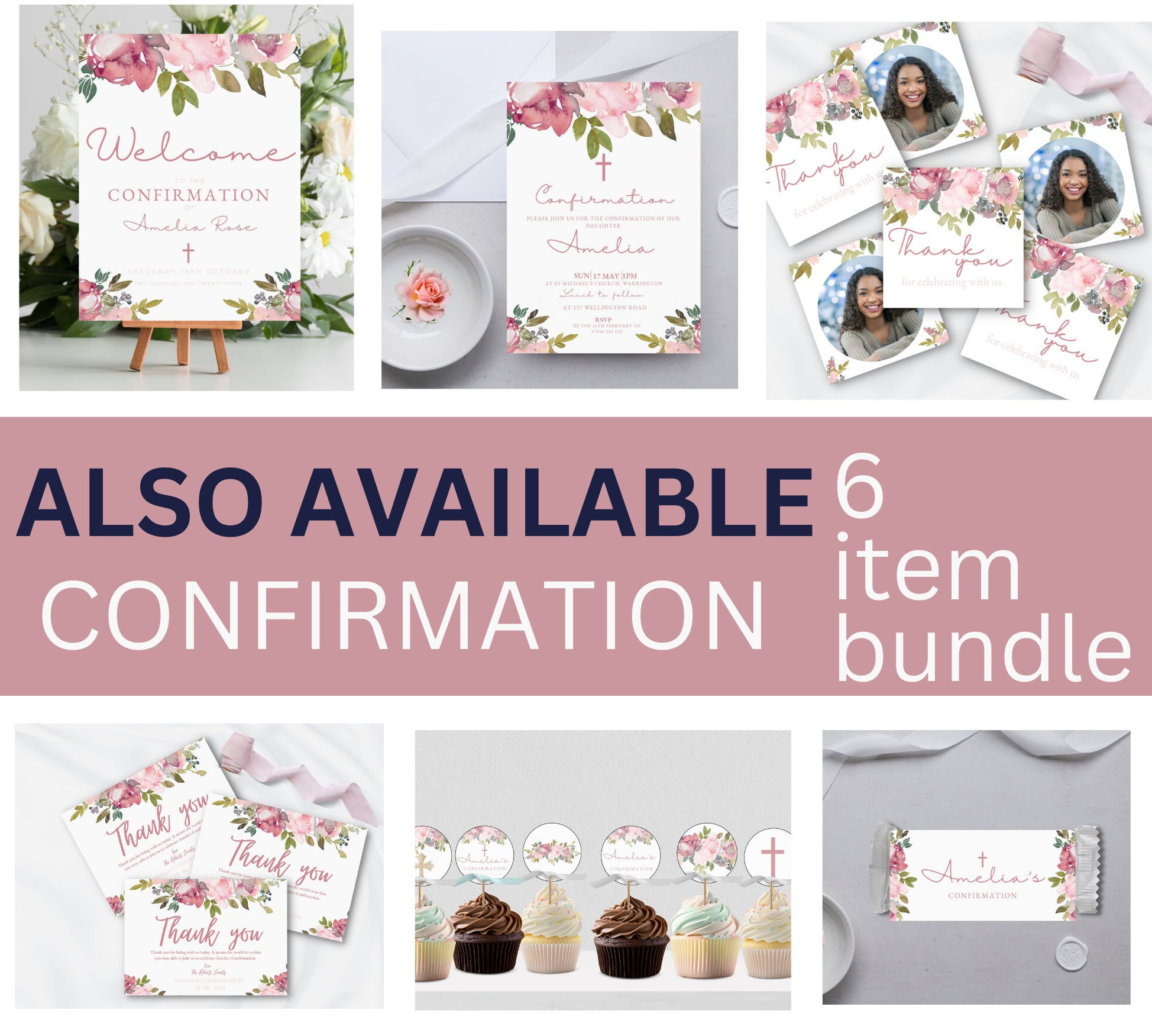 Confirmation Welcome Sign, Greenery Confirmation Party Sign, Religious ...