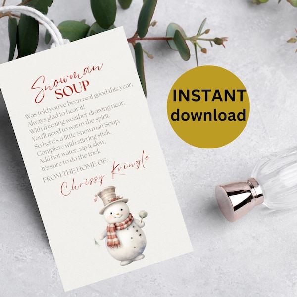 Snowman Soup Poem - Etsy