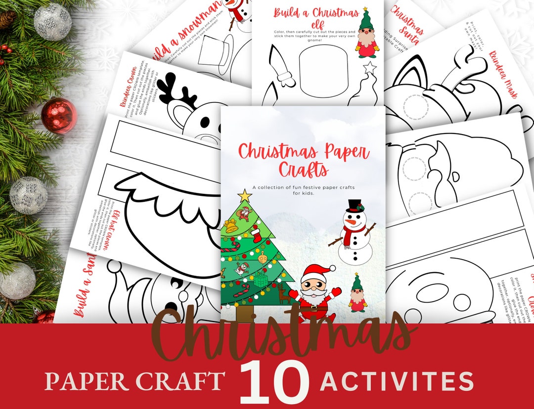 Christmas Activities, Kids Christmas Crafts Template, Santa Activities ...
