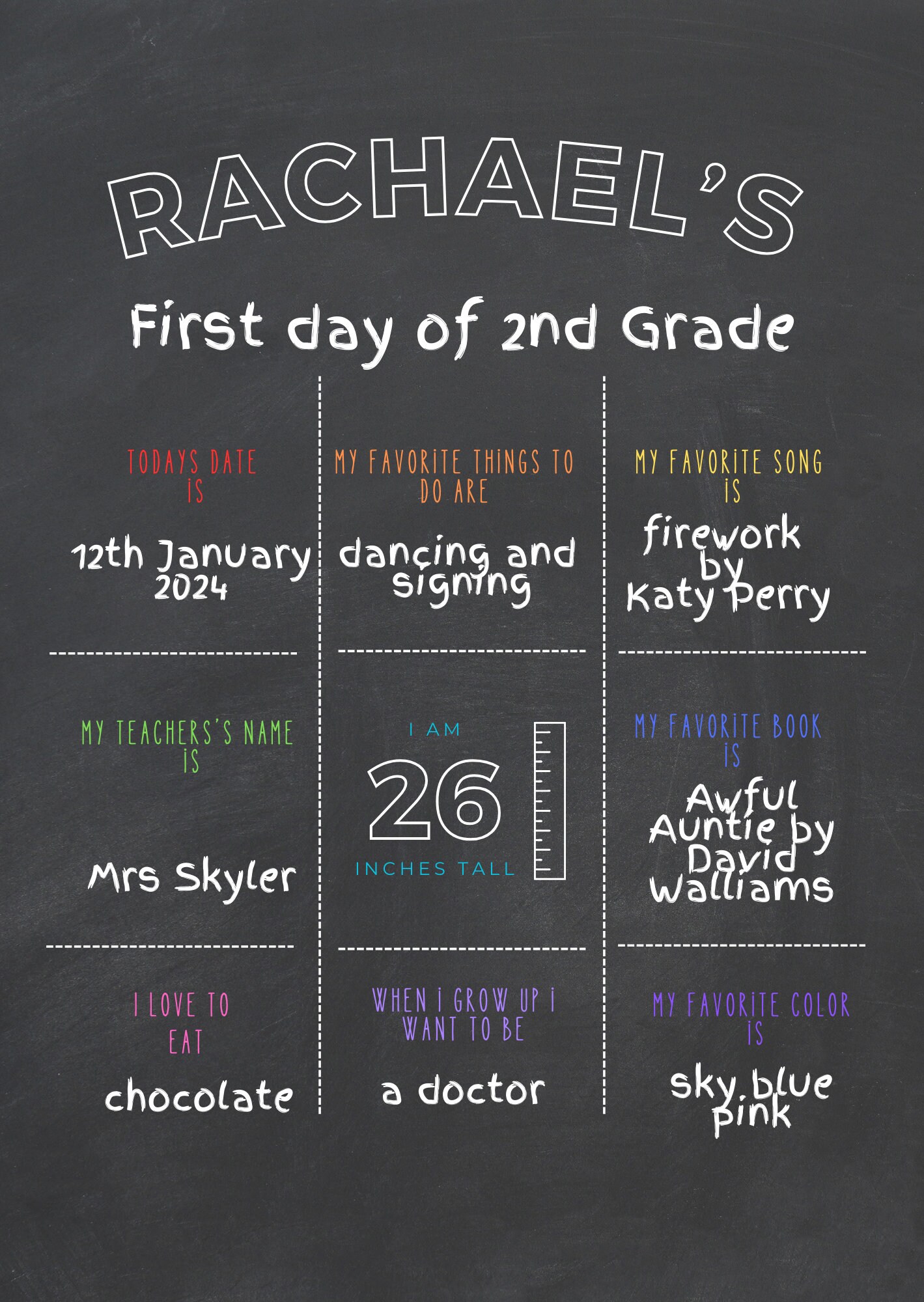 Printable First Day Sign, Editable First Day of School Print, First Day ...