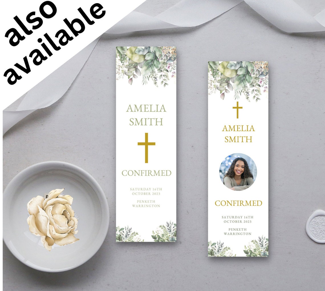 Confirmation Welcome Sign, Greenery Confirmation Party Sign, Religious ...