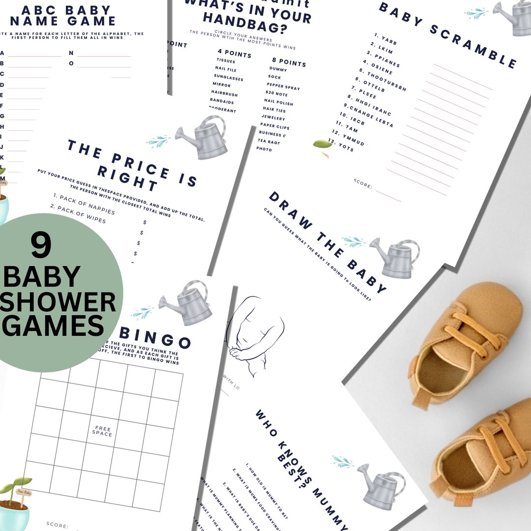 Little Sprout Baby Shower Games Little Sprout Baby Shower Bundle ...