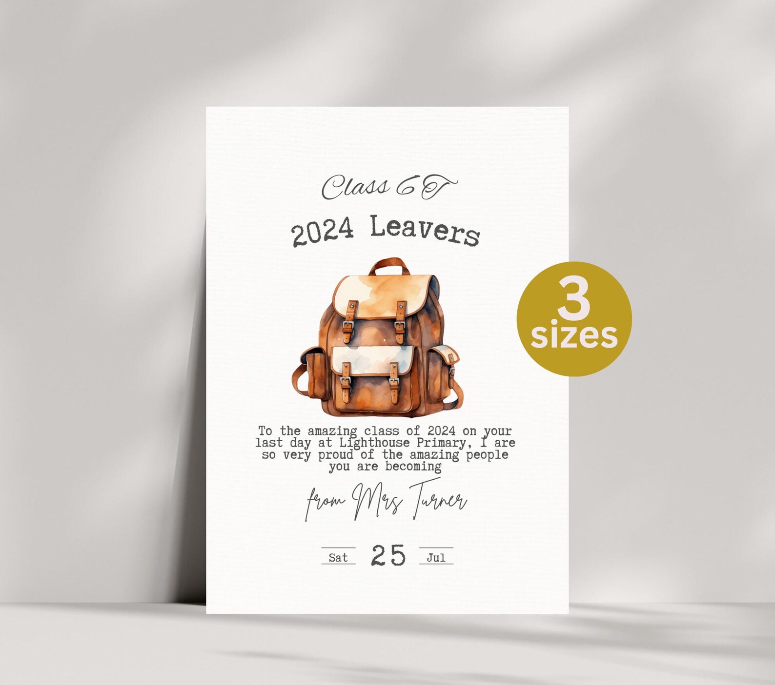 End of Term Card School Leavers Card Primary School Leaver Personalized ...