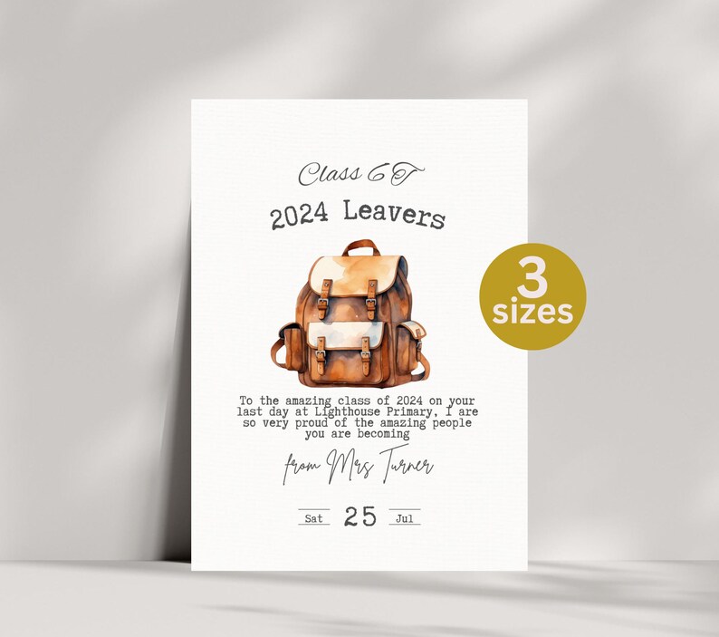 End of Term Card School Leavers Card Primary School Leaver Personalized ...