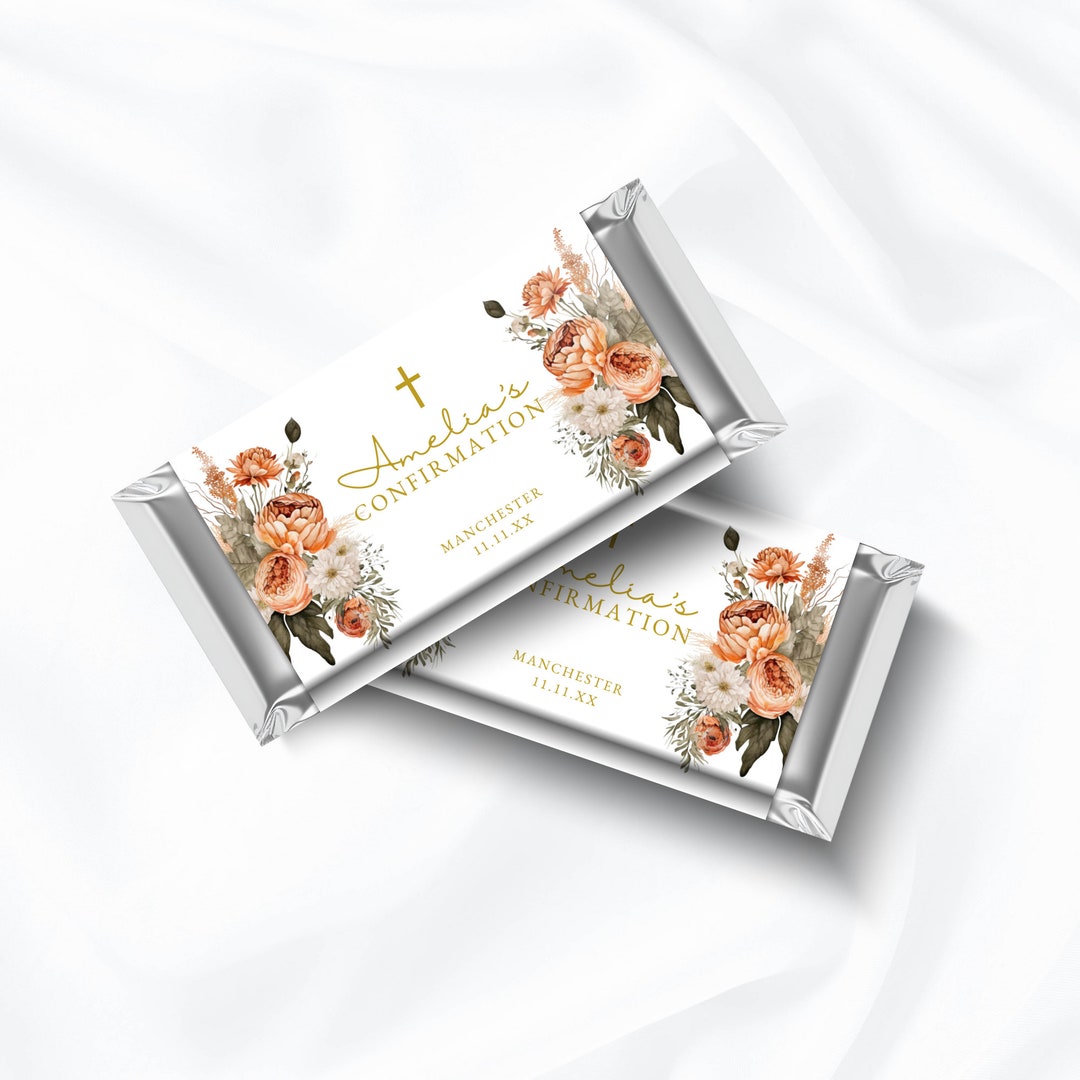 Confirmation Label for Small Chocolate Candy, Fall Baby Shower ...