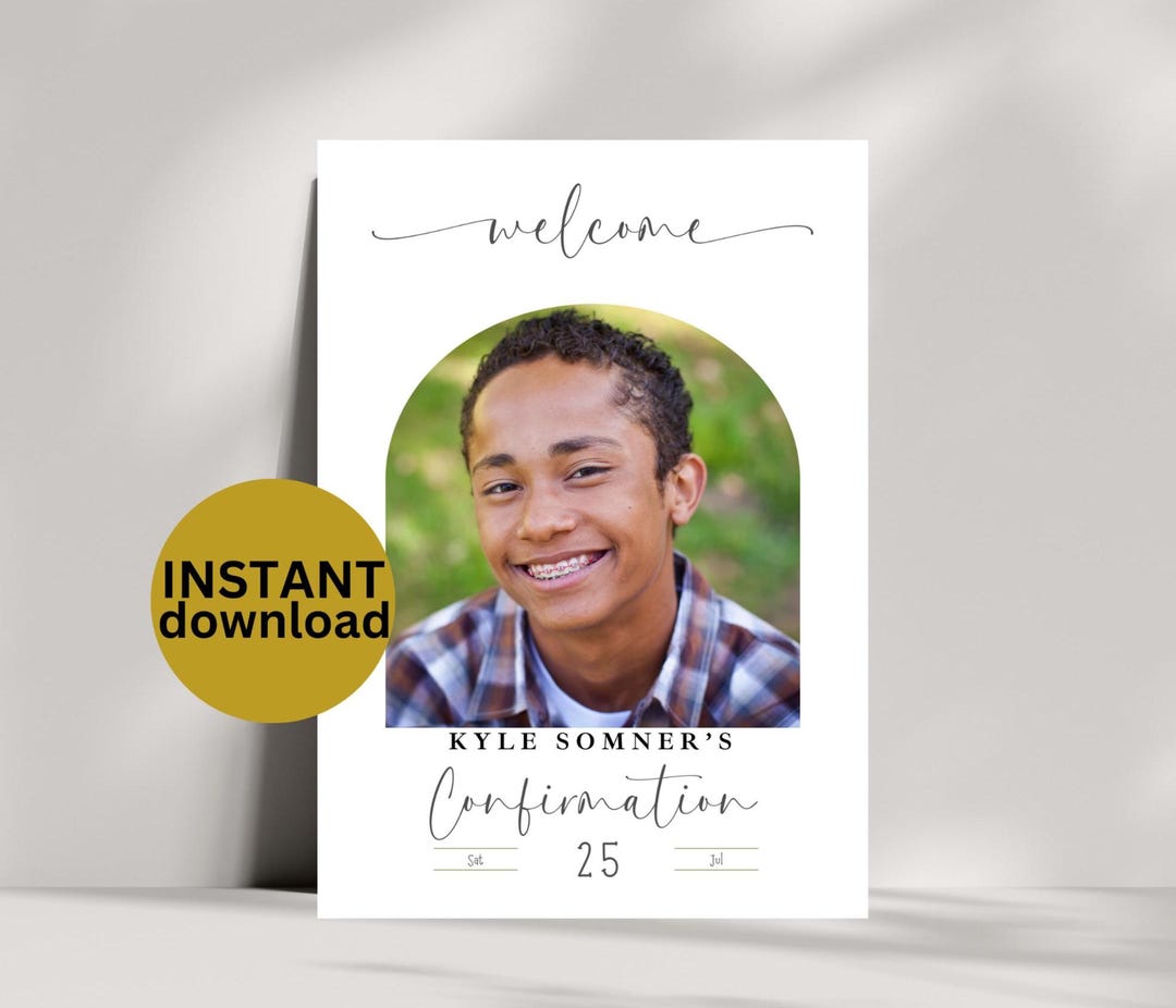 Photo Confirmation Welcome Sign Custom Confirmation Decor Personalized ...