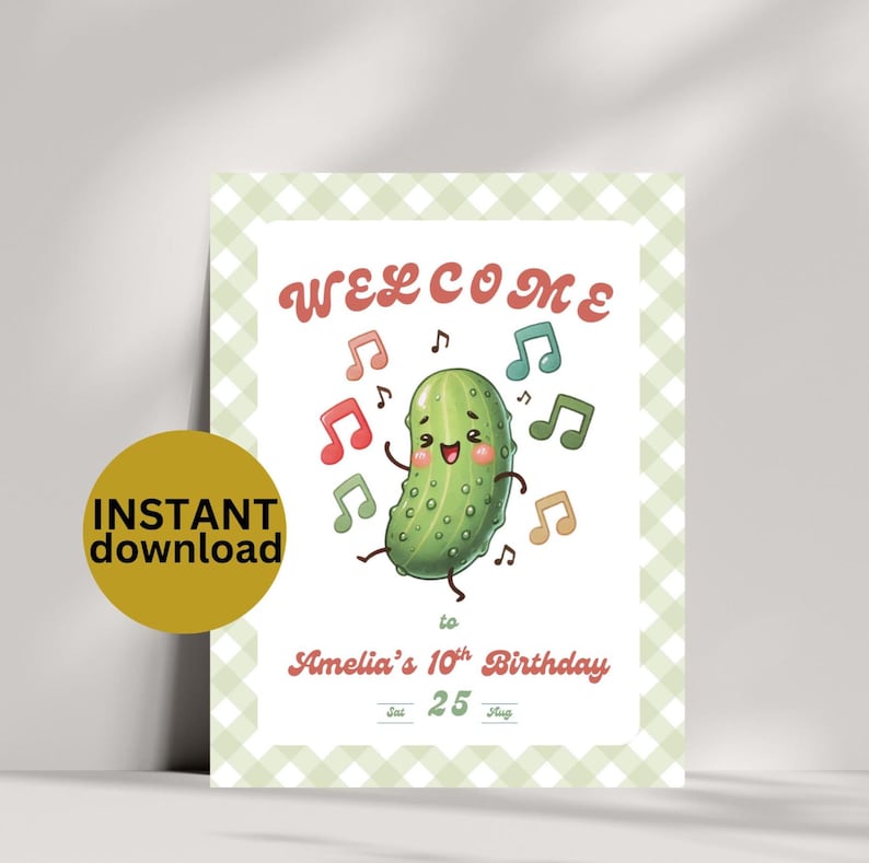 Editable Pickle Welcome Sign: Custom Party Decor (digital Download, 8 ...