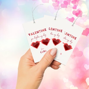 You Brighten My Day Valentine Sunglasses Tags Editable Sunglasses Tag ...