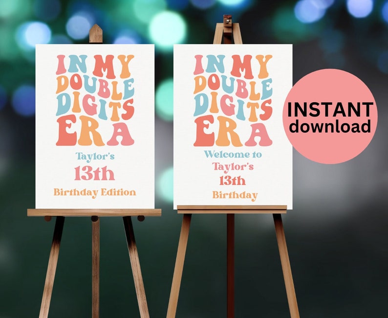 In My Double Digits Era Invite, Editable Birthday Invitation, Era ...