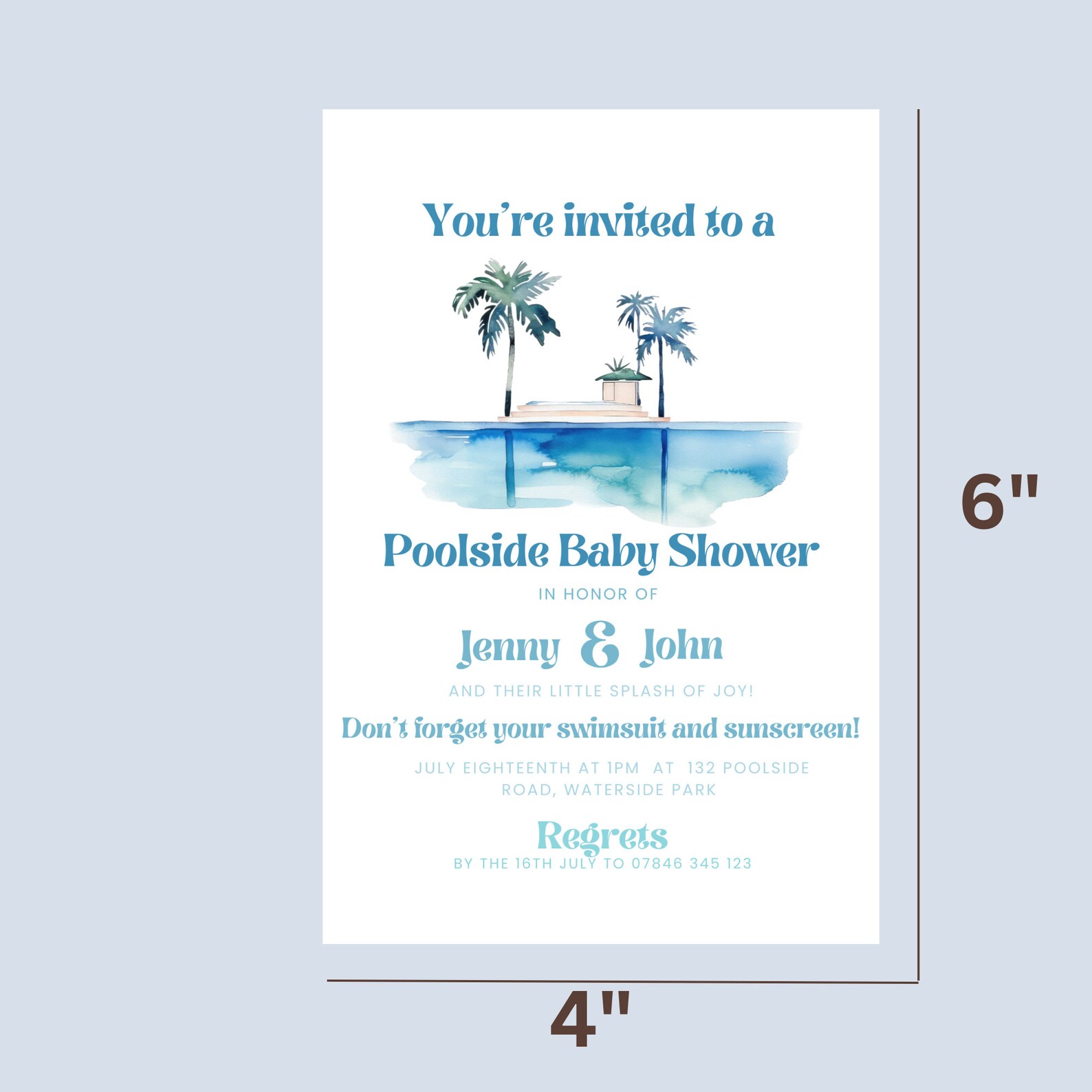 Pool Party Baby Shower Invite Summer Baby Shower Invitation Co-ed Baby ...