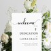 Minimalist Dedication Welcome Sign, Modern Dedication Sign, Boys ...