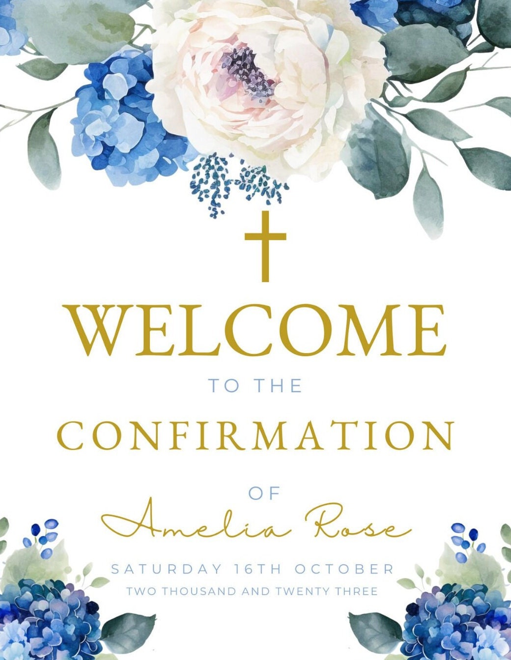 Confirmation Welcome Sign, Rustic Confirmation Party Sign, Religious ...