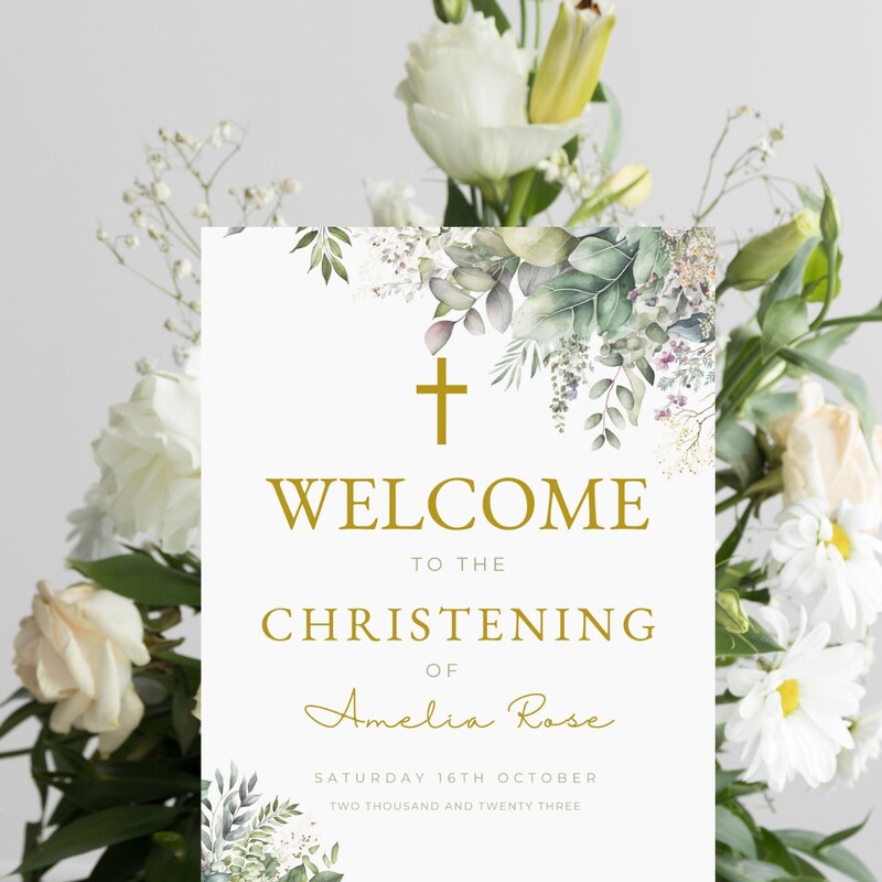 Christening Welcome Sign - Etsy