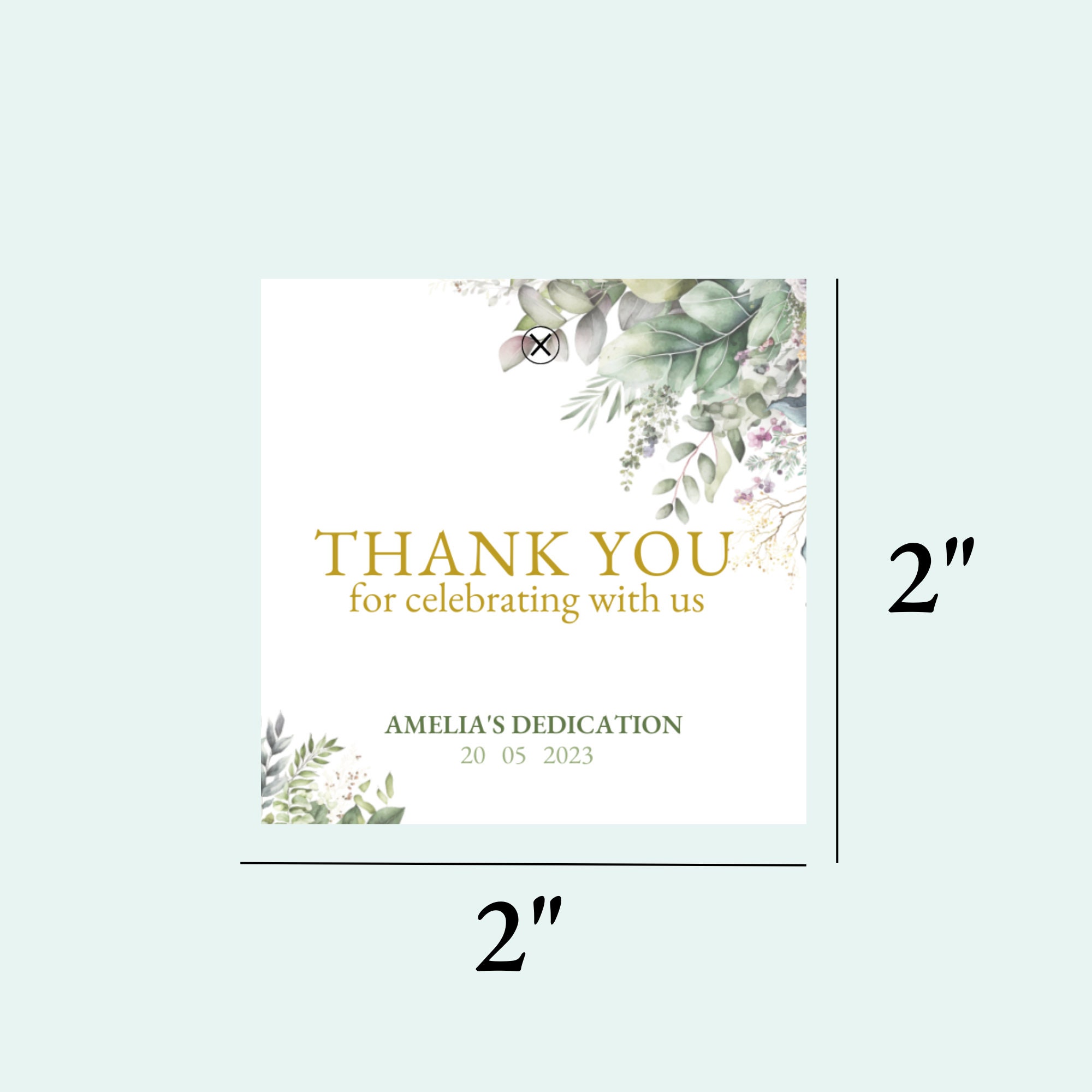 Dedication Thank You Tag Template, Boho Dedication Thank You Tags ...
