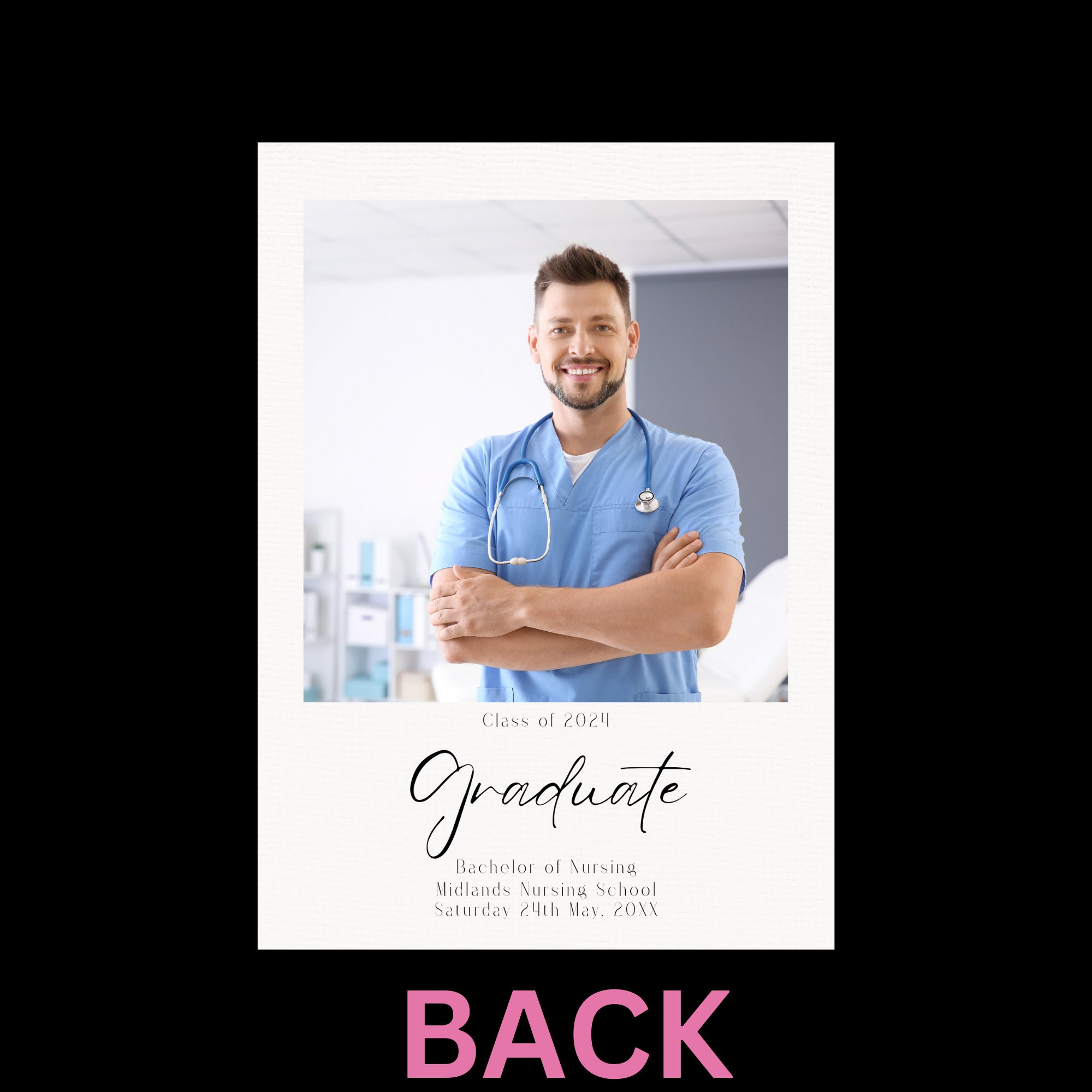 Male Nurse Graduation Party Invitation He's Ready to Call the Shots ...