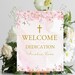 Dedication Welcome Sign, Greenery Dedication Party Sign, Religious ...