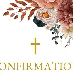 Sacrament of Confirmation Photo Invitation, Instant Download, Catholic ...