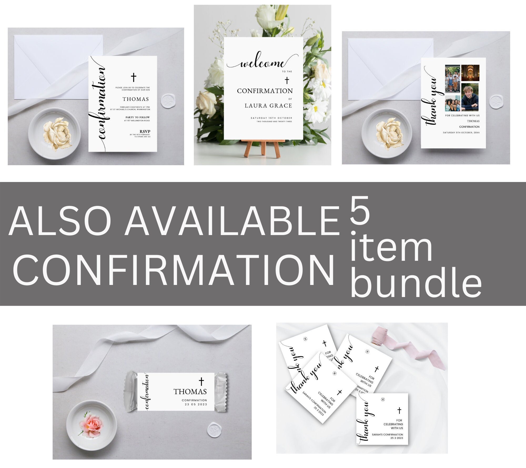 Minimalist Confirmation Welcome Sign, Modern Confirmation Sign, Boy ...