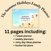Summer Holiday Planner, School Holiday Planner, Family Calendar, 6 Week ...