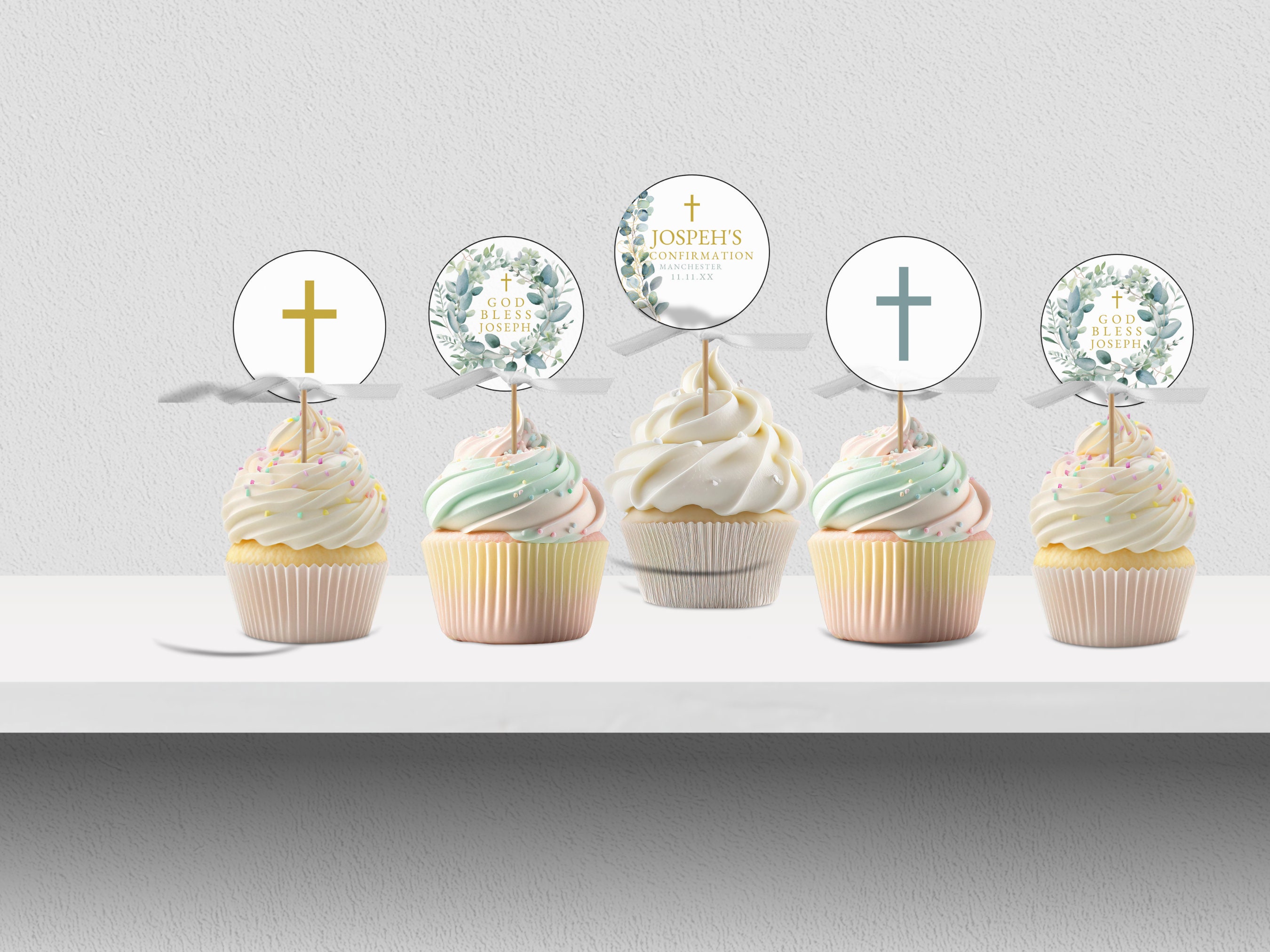 Greenery Confirmation Invite Bundle, Eucalyptus Confirmation Party Pack ...