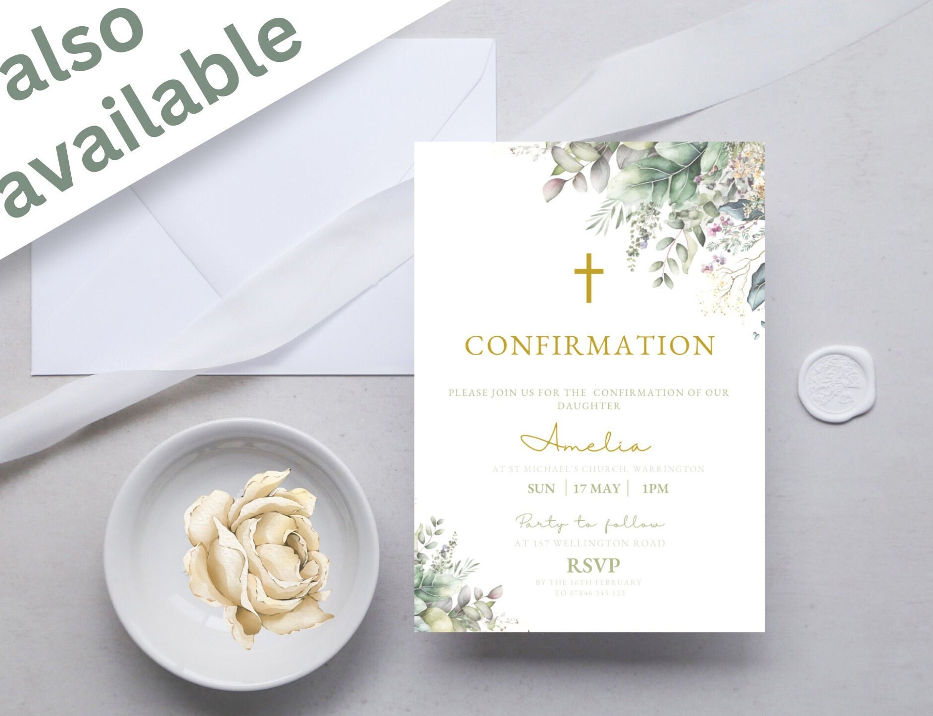 Printable Candy Bar Labels, Floral Candy Bar Label, Girls Confirmation ...