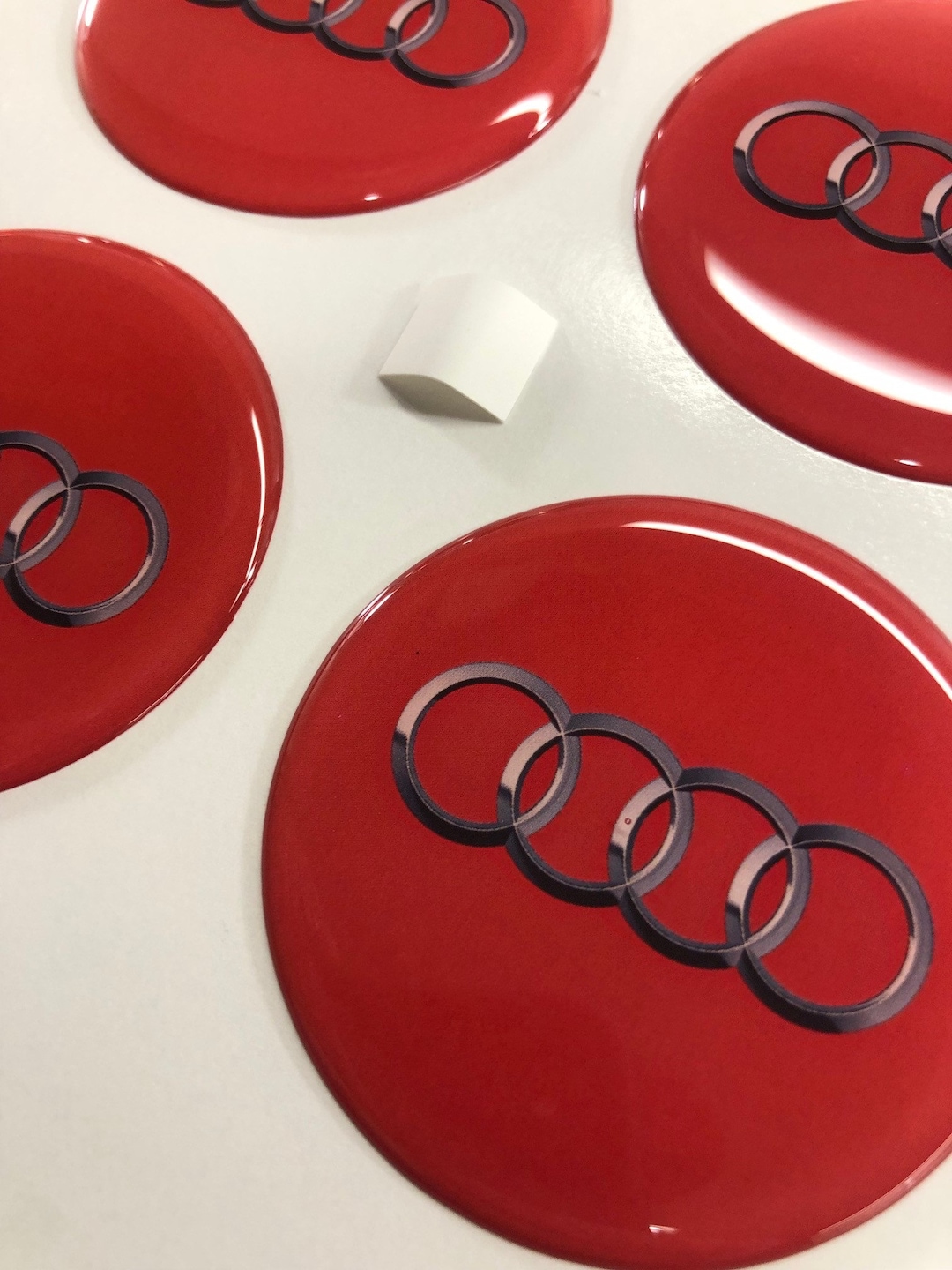 AUDI Car Emblem Sticker Domed Badge Decal Wheel Center Decal Domed ...