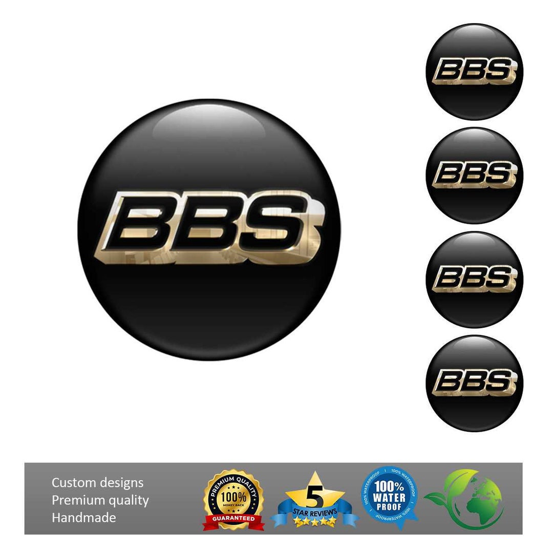 4 X BBS Handmade Center Sticker Self-adhesive Silicone Domed Center Hub ...