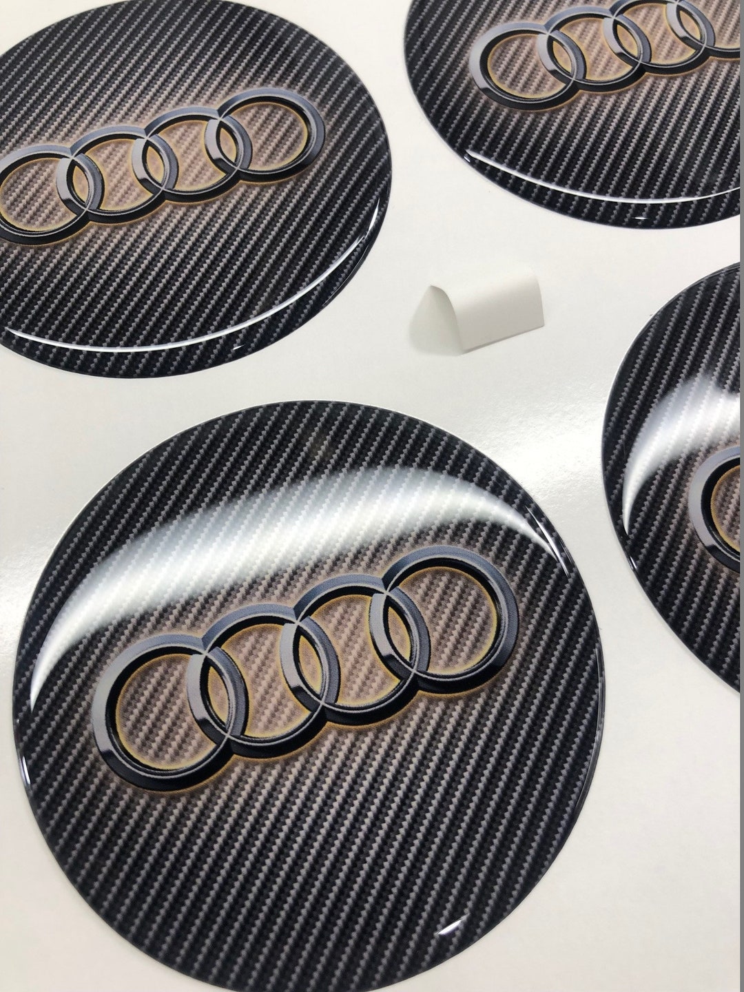 AUDI Custom Hub Cap Domed Car Sticker 3D Hub Cap Decal Domed Cap Decal ...
