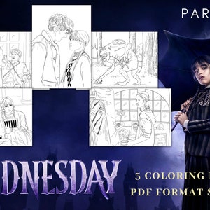 Wednesday Addams Coloring Pages Instant Digital Print PDF Part7 - Etsy